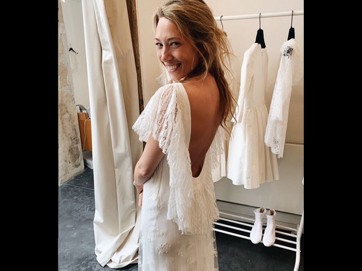 Photo : Laura Smet habillée d'une robe Delphine Manivet lors de son ...
