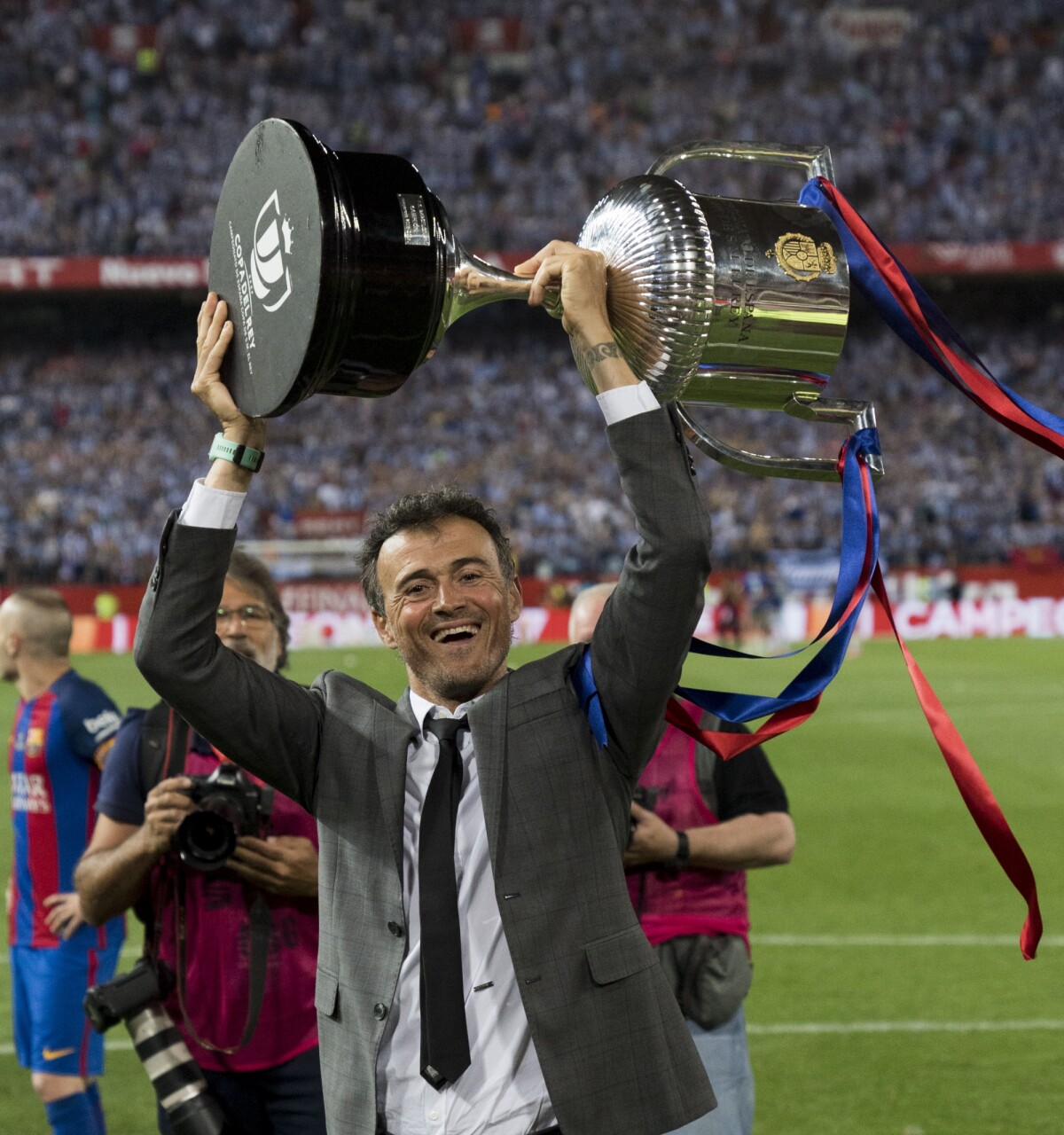Photo : Luis Enrique, entraîneur de Barcelone - Espagne : Messi offre ...