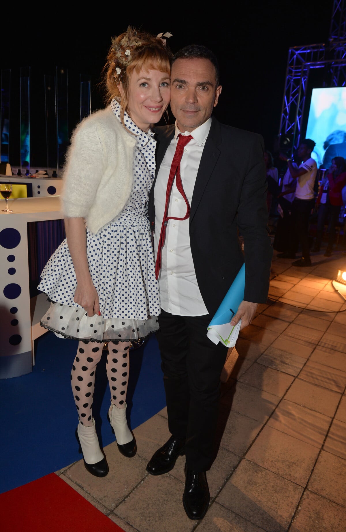 Photo : Julie Depardieu et Yann Moix à l'enregistrement de l'émission ...