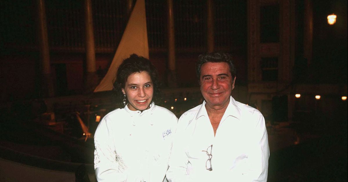 Gilbert Bécaud et sa fille Emily. - Purepeople