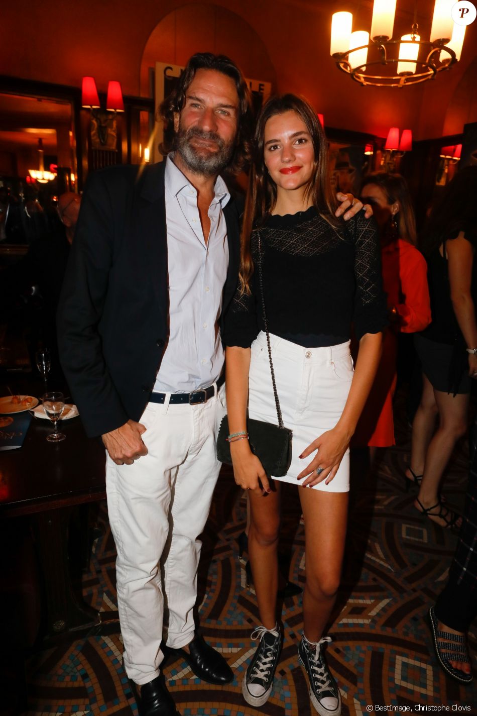 Frédéric Beigbeder et sa fille Chloé - Soirée de présentation de la ...