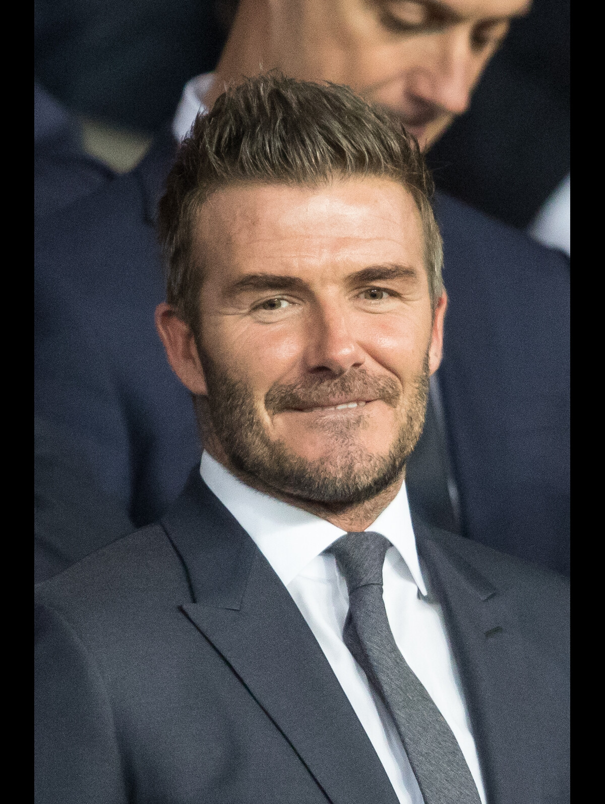 Photo : David Beckham dans les tribunes lors du match UEFA Ligue des ...