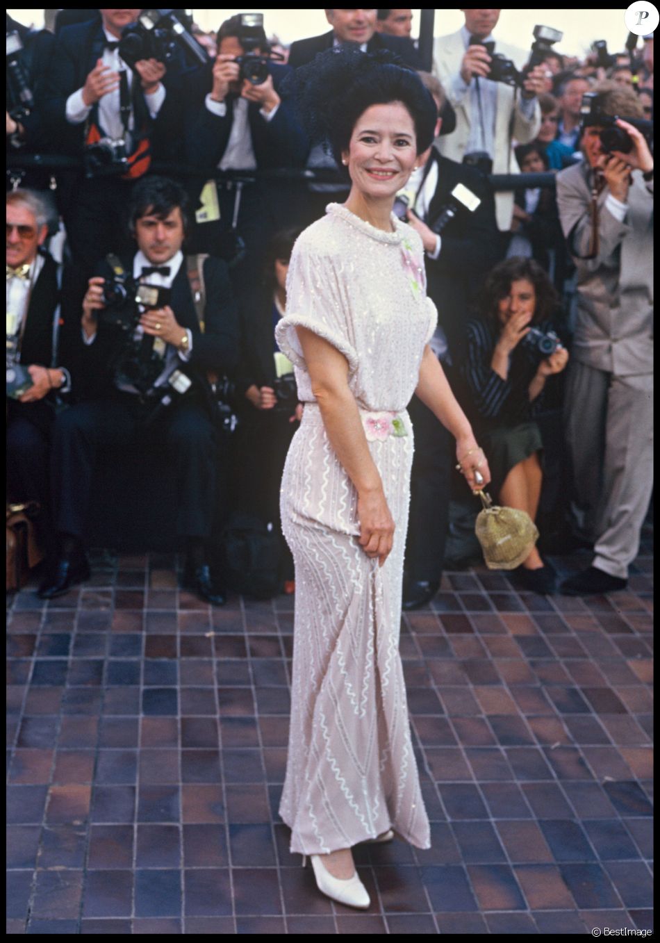 Marie-José Nat au Festival de Cannes en 1987 - Purepeople