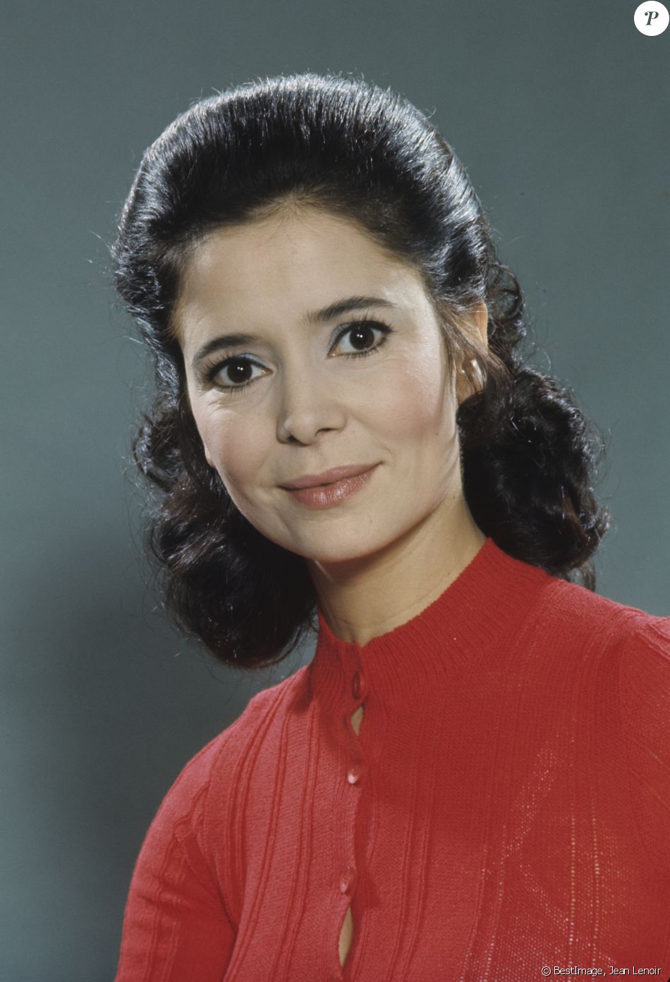 Marie-José Nat, portrait en studio le 11 février 1971 © Jean Lenoir via ...