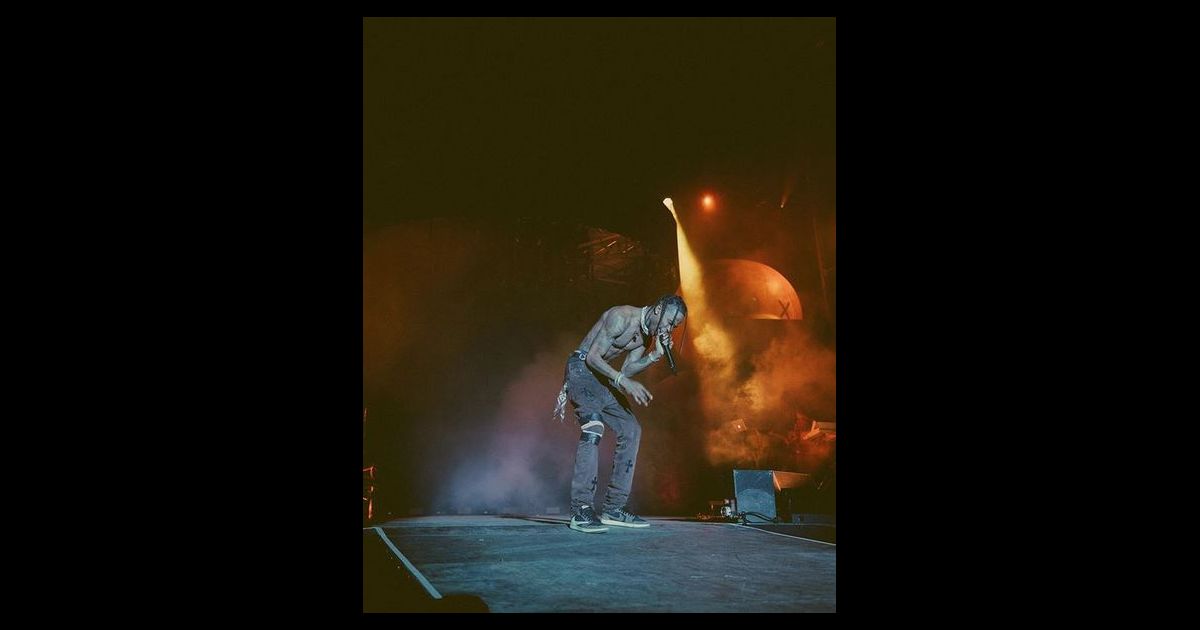 Travis Scott en concert au festival Rolling Loud à New York. Octobre ...