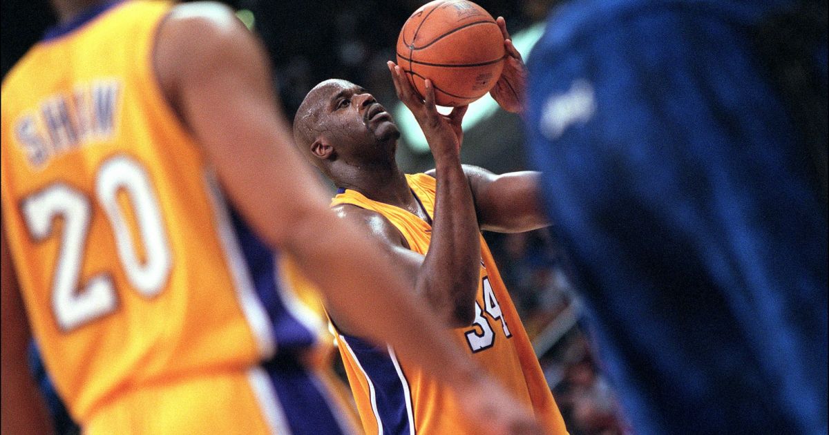 Shaquille O'Neal lors du match Los Angeles Lakers - Orlando Magic à Los ...