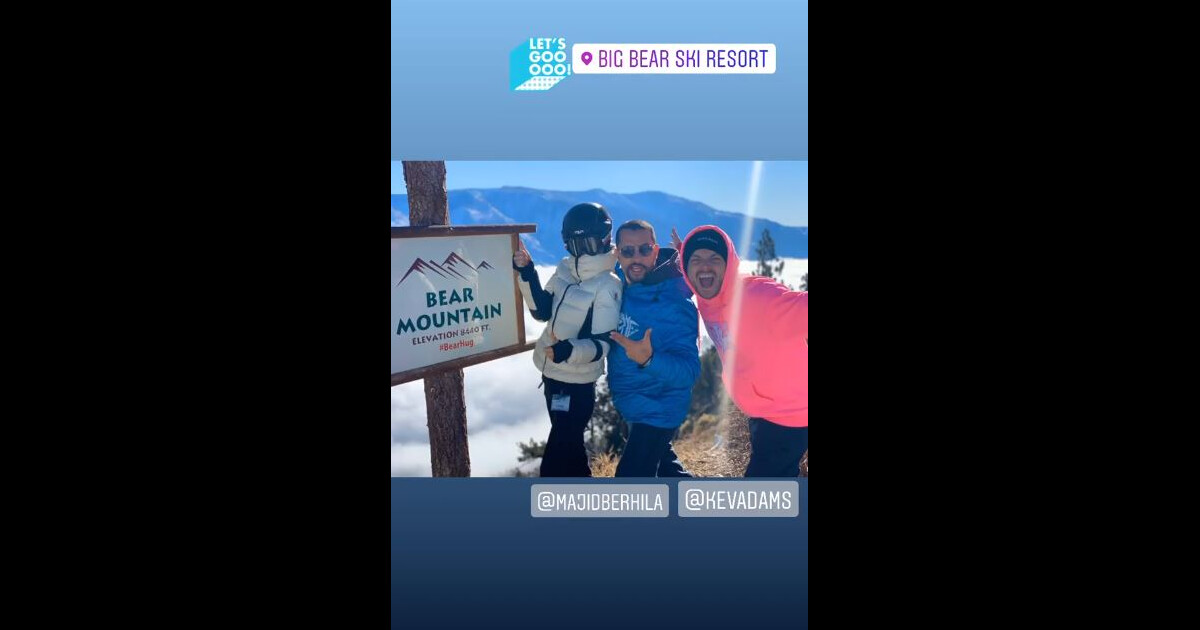 Laeticia Hallyday au ski avec la fille de Pascal Balland et Kev Adams ...