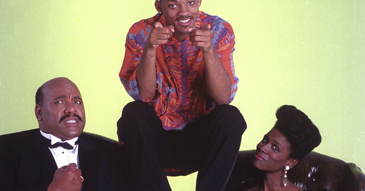 Will Smith, James Avery et Janet Hubert-Whitten sur le tournage de la ...