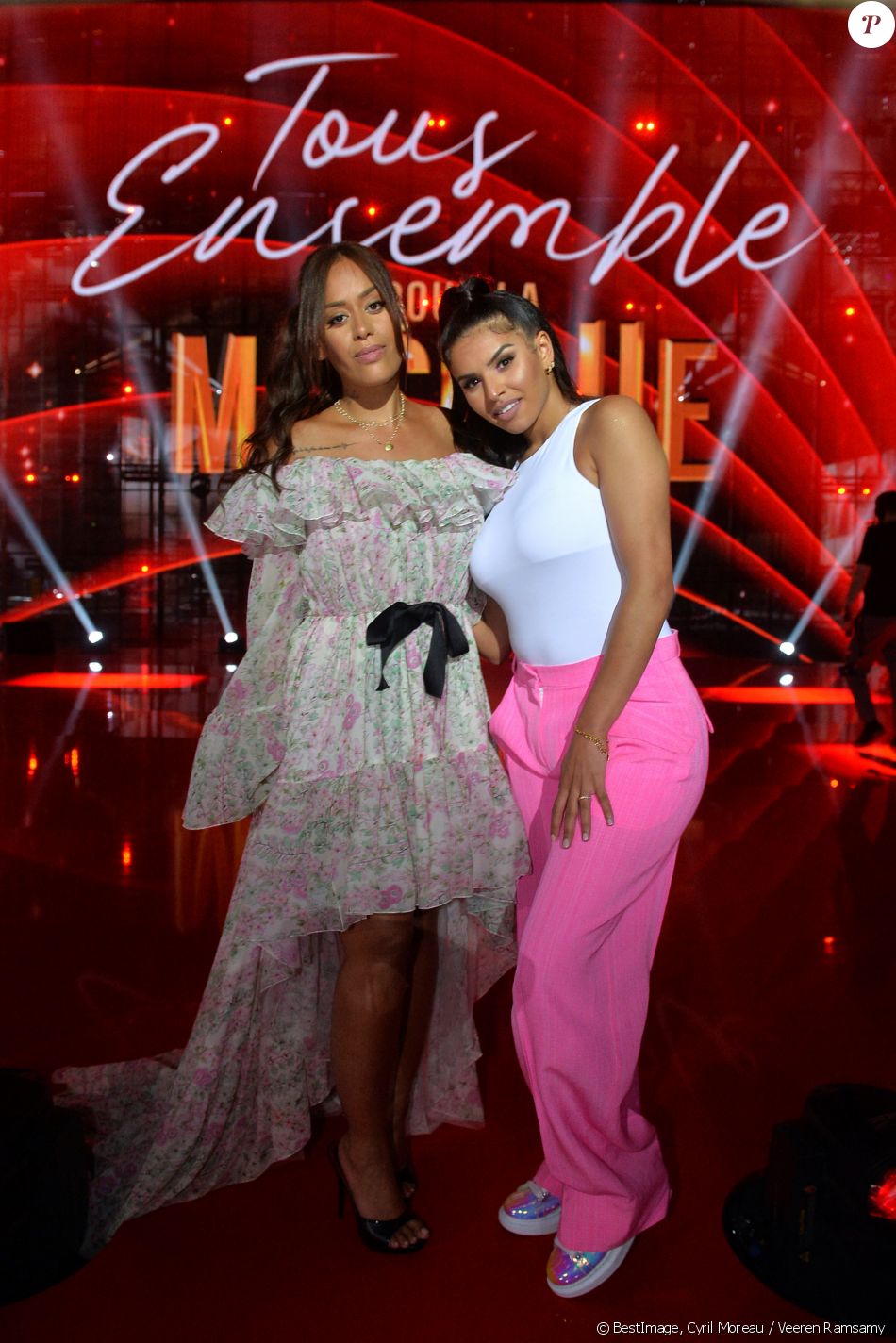 Exclusif - Scène - Amel Bent et Imen Es - Enregistrement de l'émission ... Exclusif - Scène - Amel Bent et Imen Es - Enregistrement de l'émission ...