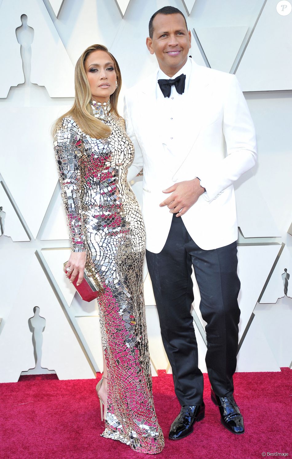 Jennifer Lopez et son compagnon Alex Rodriguez lors de la 91ème ...