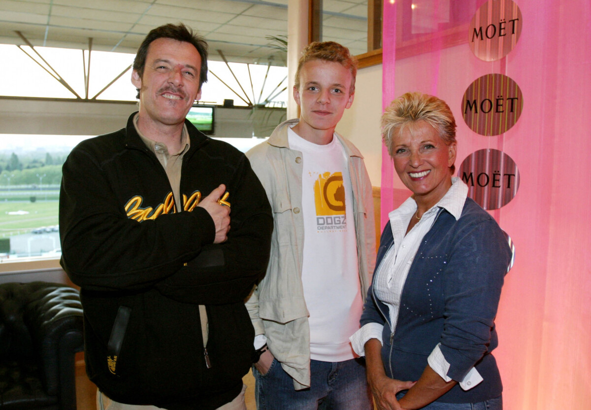 Photo : Jean-Luc Reichmann, son fils Hugo et Pierrette Bres - Soirée ...