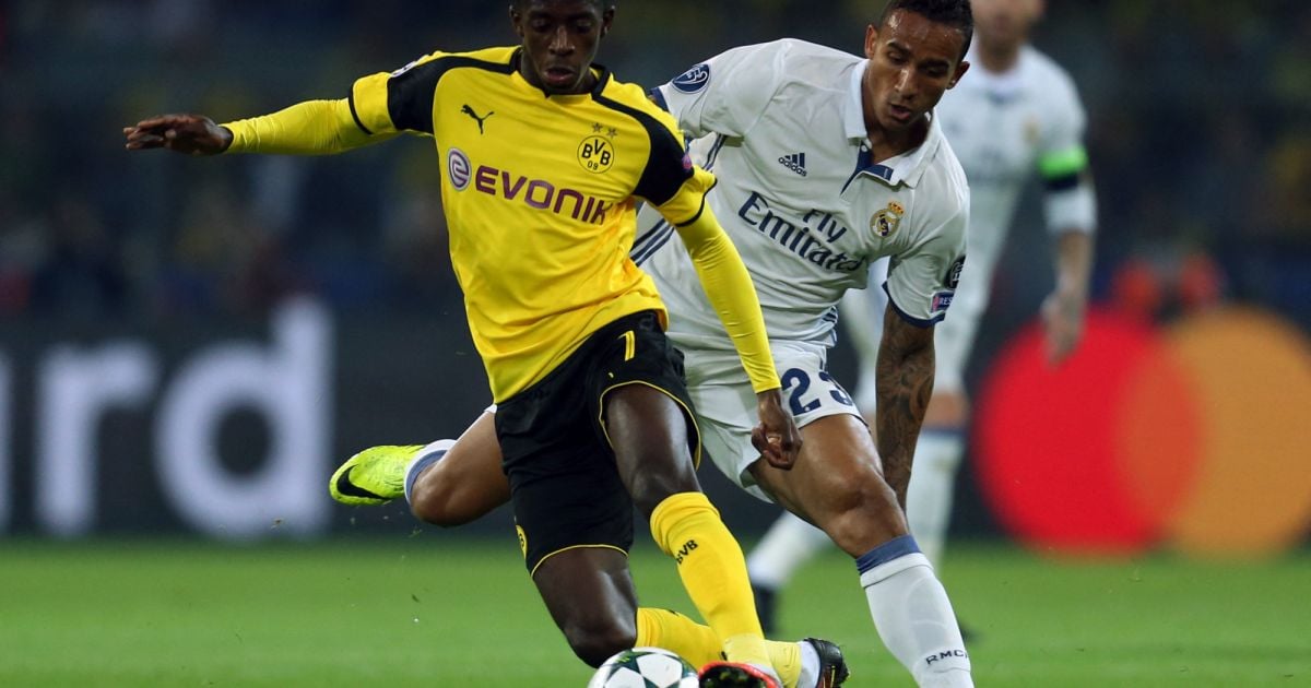 Ousmane Dembélé lors du match Borussia Dortmund - Real Madrid, le 27 ...