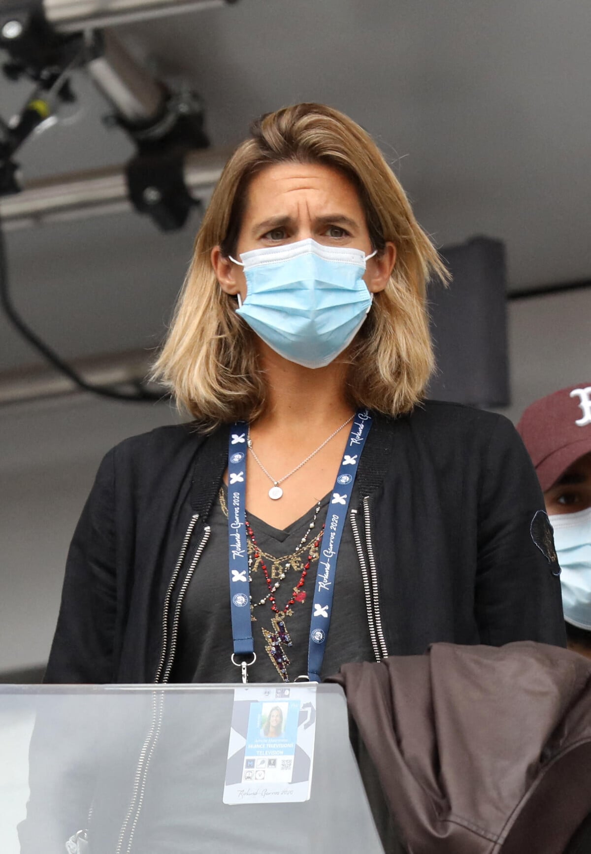 Photo : Amélie Mauresmo lors des Internationaux de France de tennis à ...