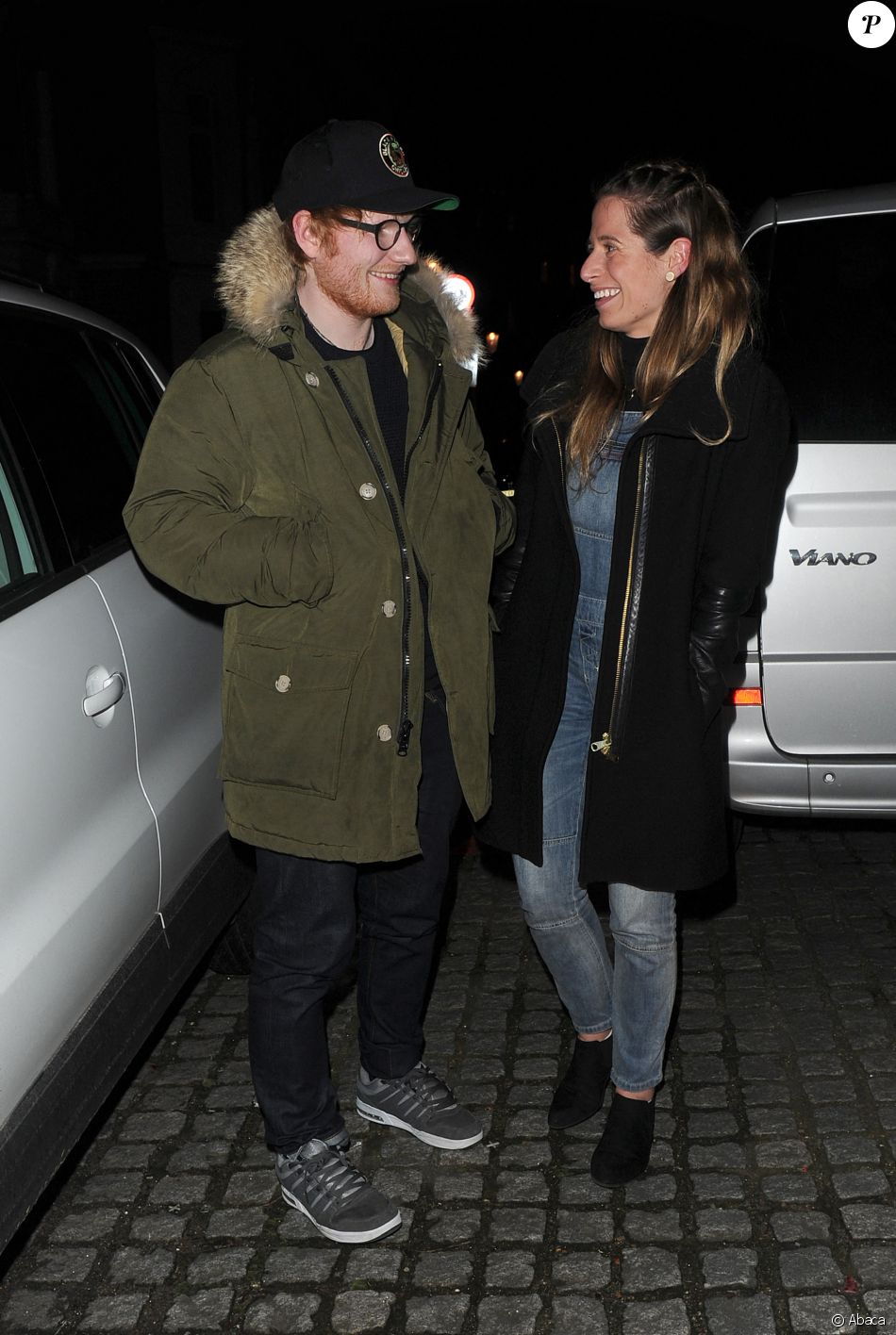 Ed Sheeran et Cherry Seaborn à Mayfair, en 2017 - Purepeople