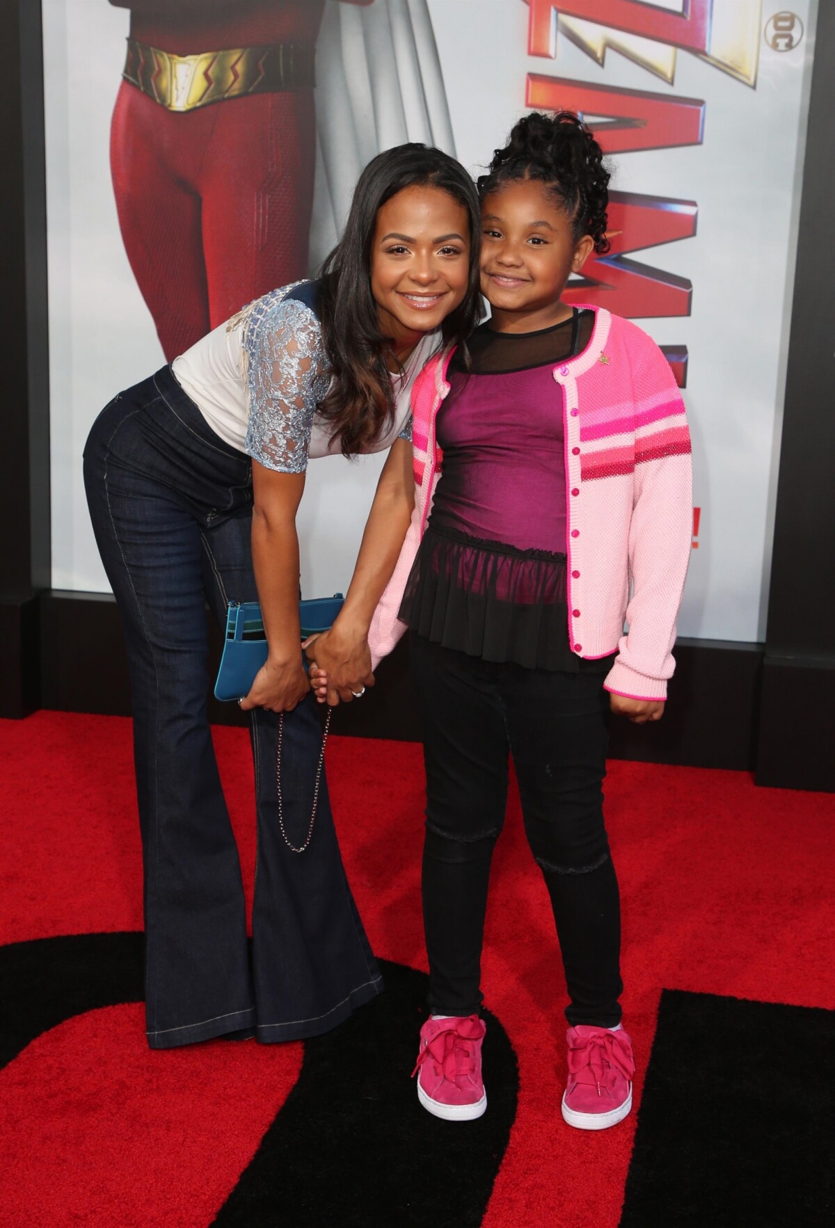 Photo : Christina Milian, Violet Madison Nash à la première de "Shazam!" au cinéma TCL Chinese ...