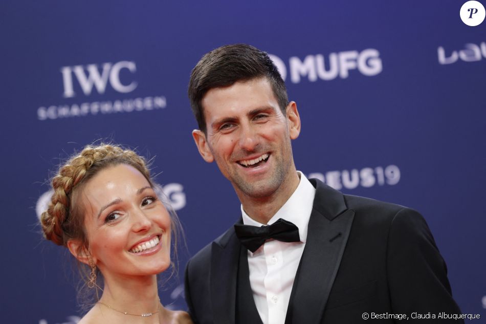 Novak Djokovic et sa femme Jelena Ristic lors de la soirée des Laureus ... Novak Djokovic et sa femme Jelena Ristic lors de la soirée des Laureus ...