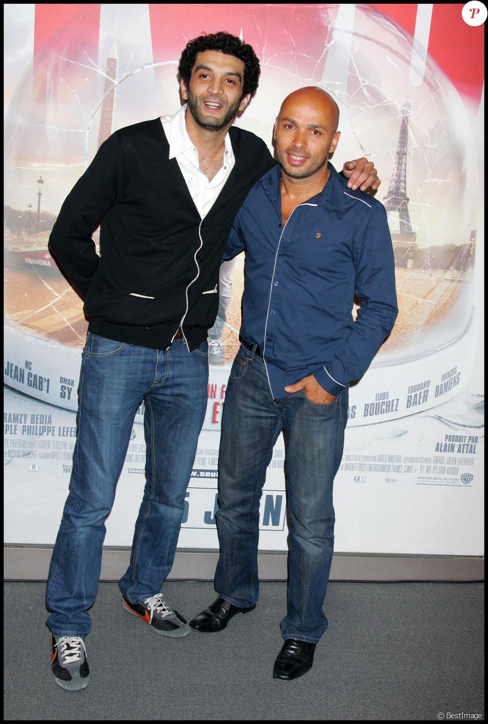 Eric et Ramzy à l'avant-première de leur film Seuls Two - Purepeople