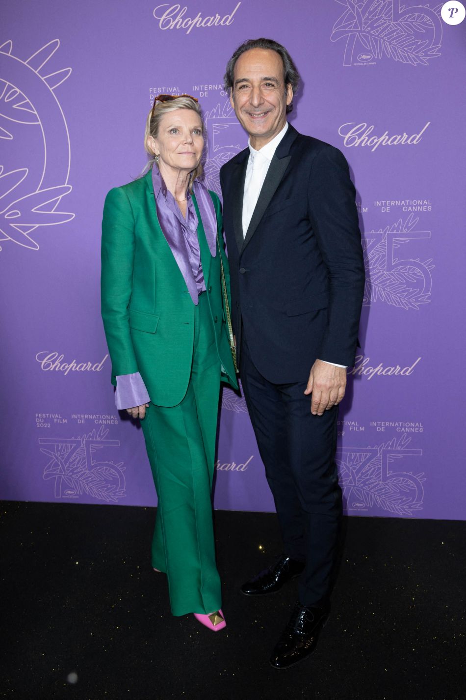Dominique Lemonnier, Alexandre Desplat - Photocall du dîner du 75ème ...