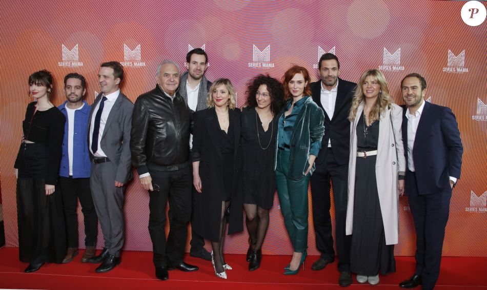 Bérangère Mc Neese, Bruno Sanches, Audrey Fleurot, Mehdi Nebbou et l'équipe de la série HPI ...