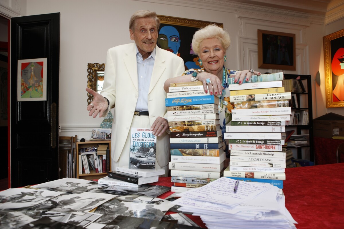 Photo : Jacqueline Monsigny et son mari Edward Meeks chez eux à Paris ...