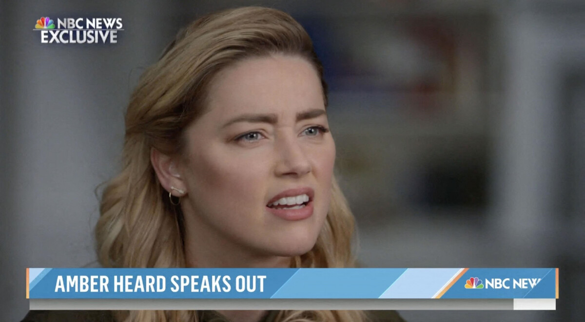 Photo : Amber Heard lors d'une interview exclusive dans l'émission ...