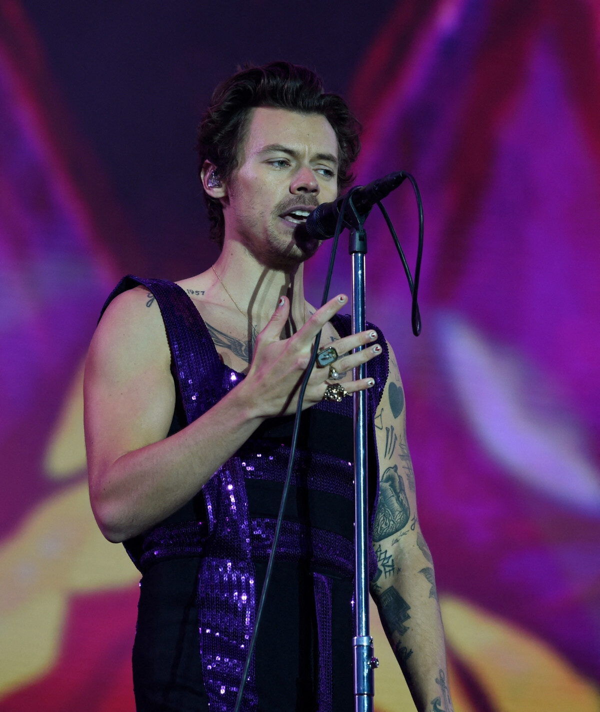 Photo : Harry Styles en concert au "War Memorial Park" à Coventry, le ...