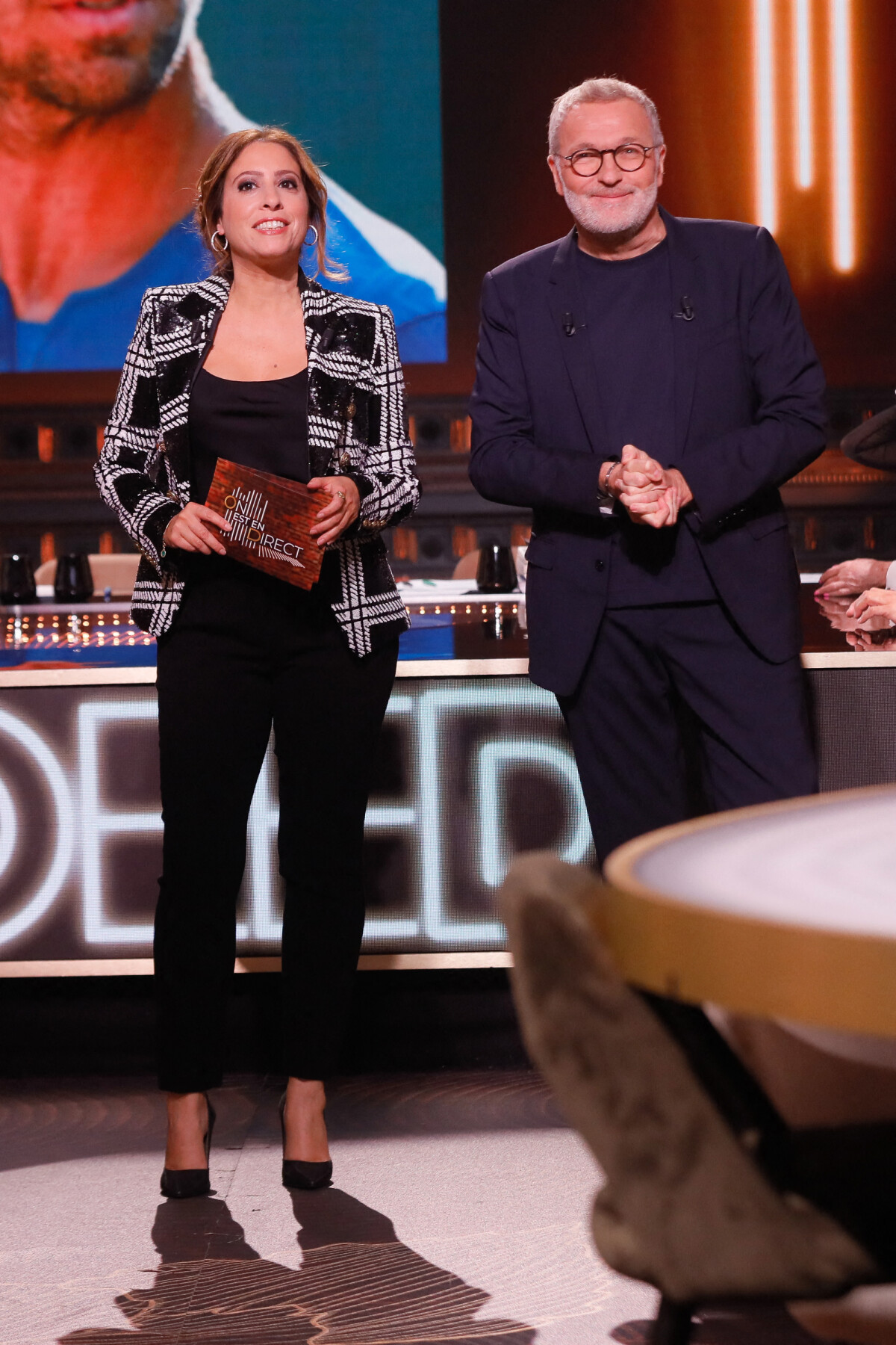 Photo : Exclusif - Léa Salamé, Laurent Ruquier sur le plateau de l'émission "On est en direct ...