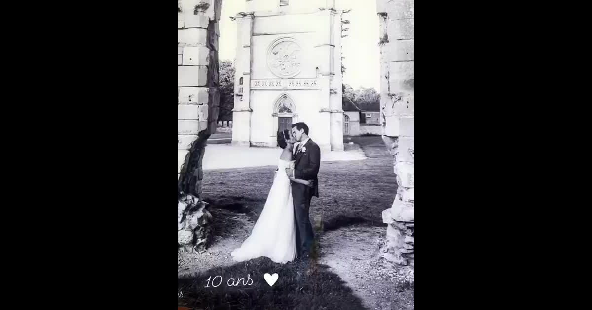Photo inédite du mariage de Faustine Bollaert et Maxime Chattam. Ils se ...