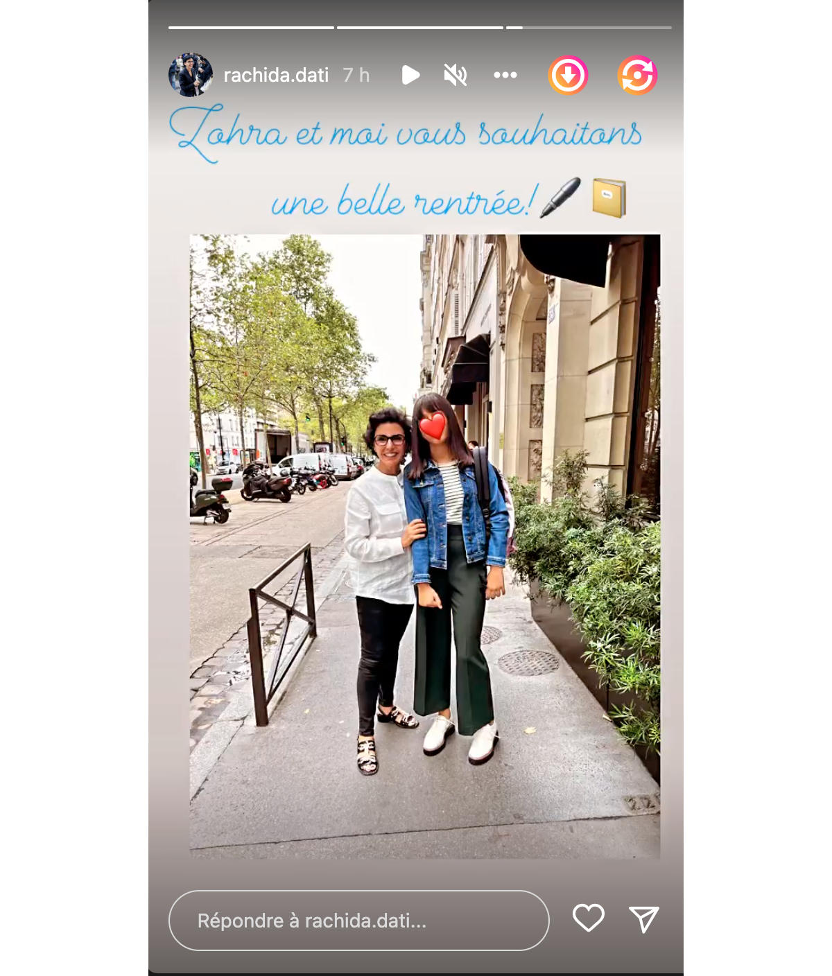 Photo : Rachida Dati avec sa fille Zohra sur Instagram. - Purepeople