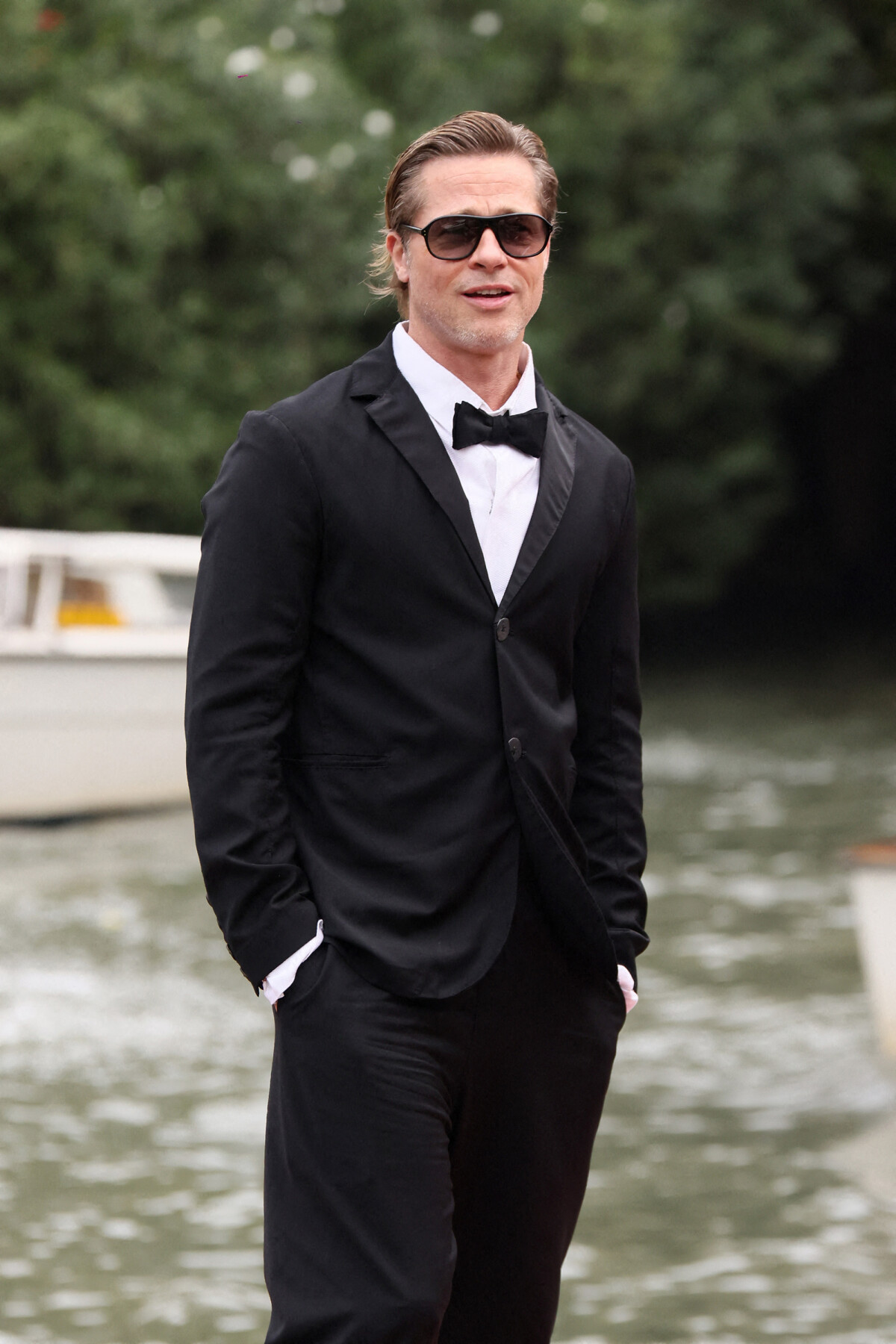 Photo : Brad Pitt au Lido lors du 79ème Festival International du Film ...