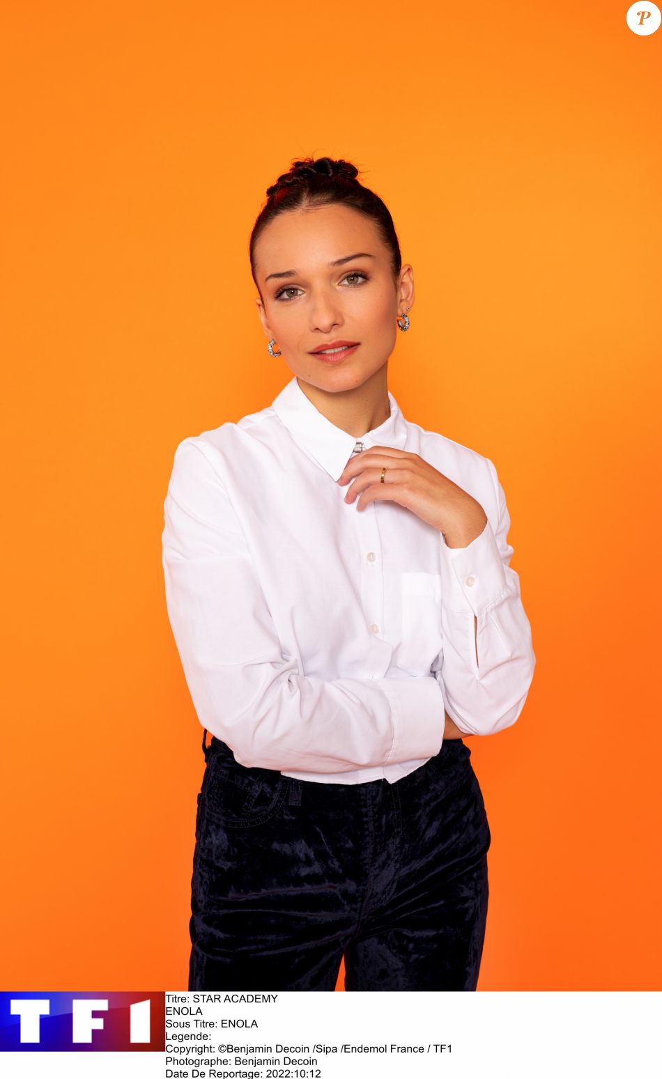 Photo officielle d'Enola, candidate de la Star Academy 2022, sur TF1 ...