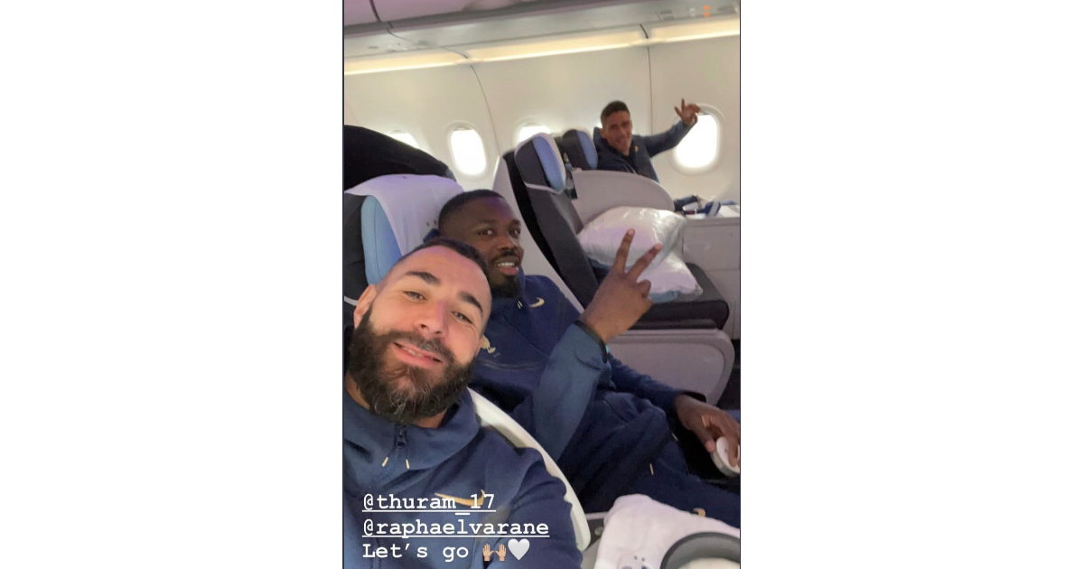Karim Benzema, Marcus Thuram et Raphaël Varane. - Purepeople