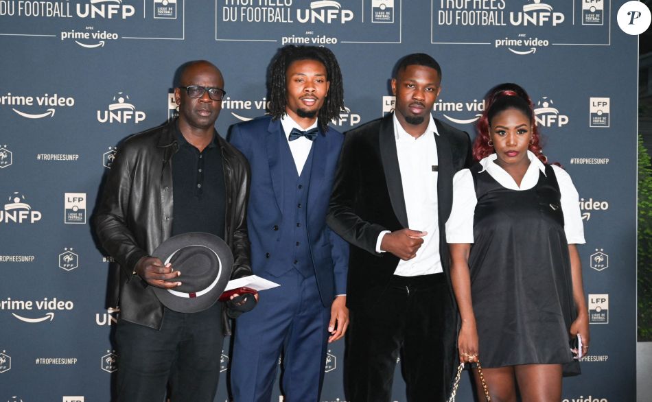 Lilian Thuram avec ses fils Khephren Thuram, Marcus Thuram - Photocall ...