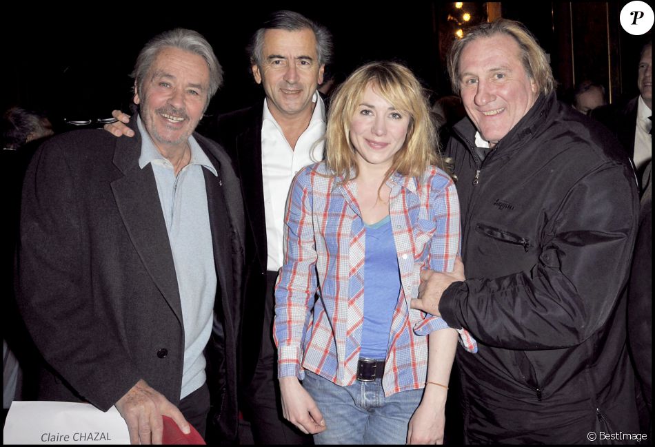 Alain Delon, Bernard-Henri Lévy, Julie Depardieu et son père Gérard ...