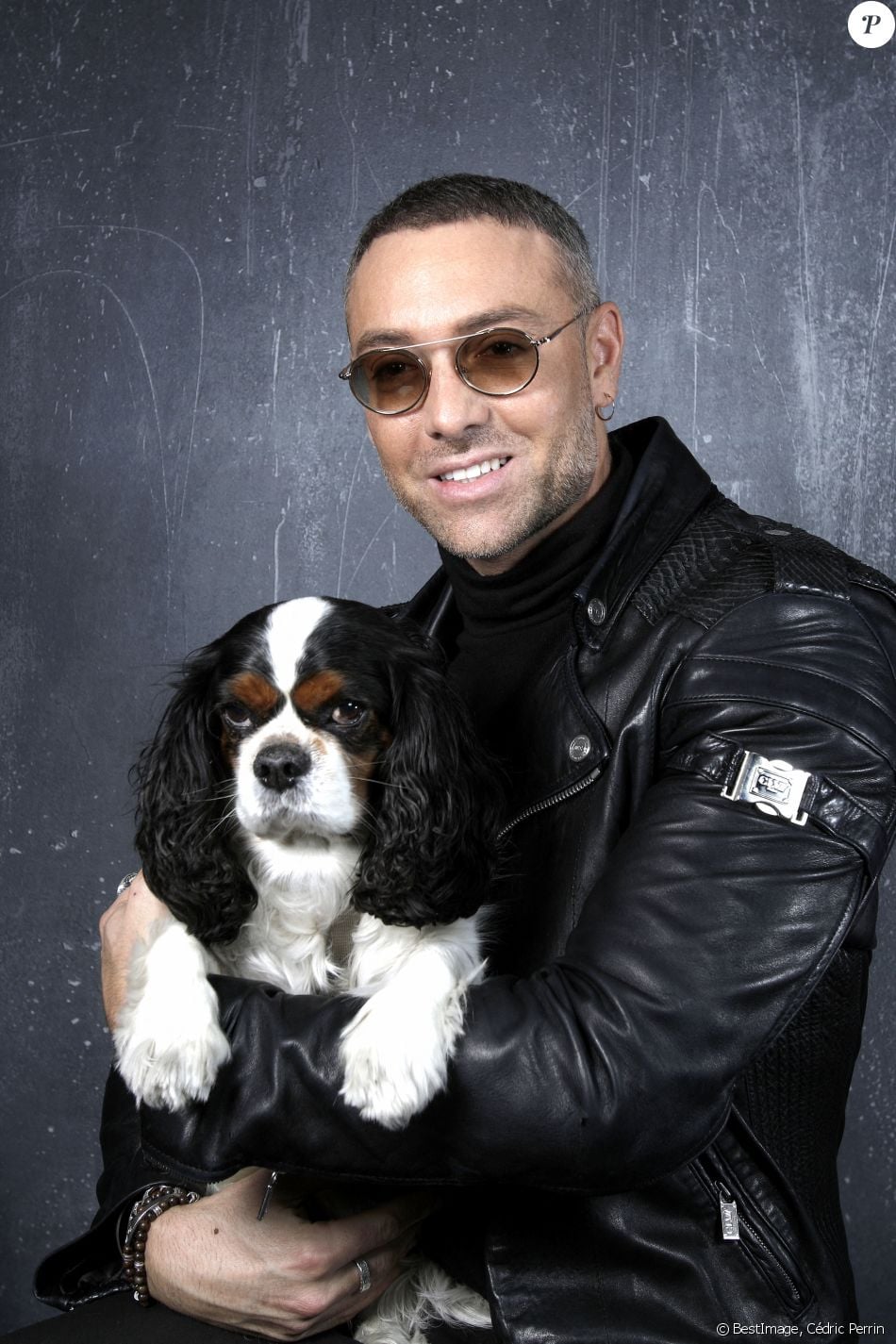 Portrait de Maxime Dereymez (avec son chien Fox Trot) lors de l ...