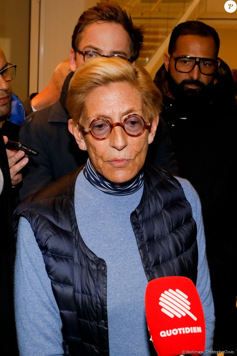 Isabelle Balkany à la sortie du tribunal de Paris le 18 octobre 2019. Elle est condamnée à 4 ans ...