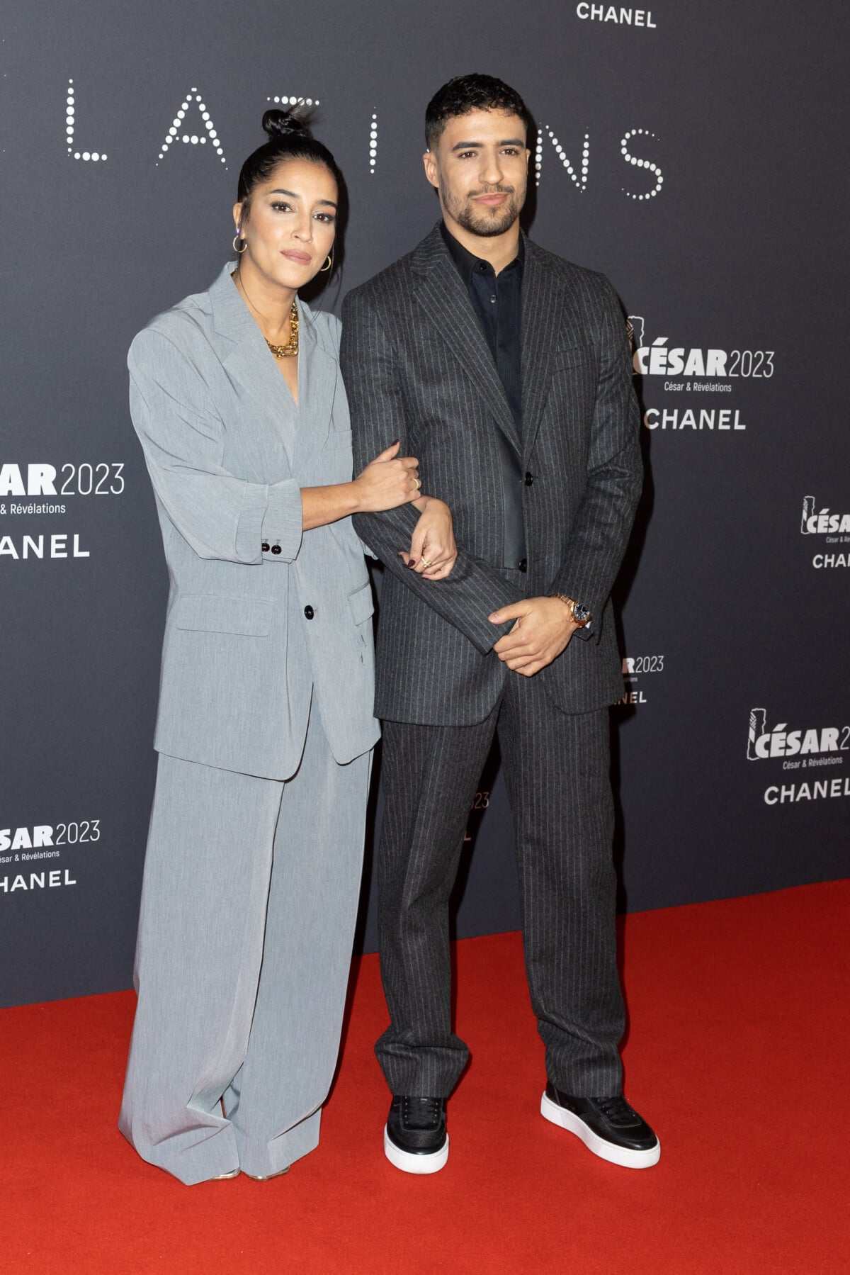 Photo : Leïla Bekhti et Shain Boumedine - Photocall de la soirée des révélations des Cesar 2023 ...