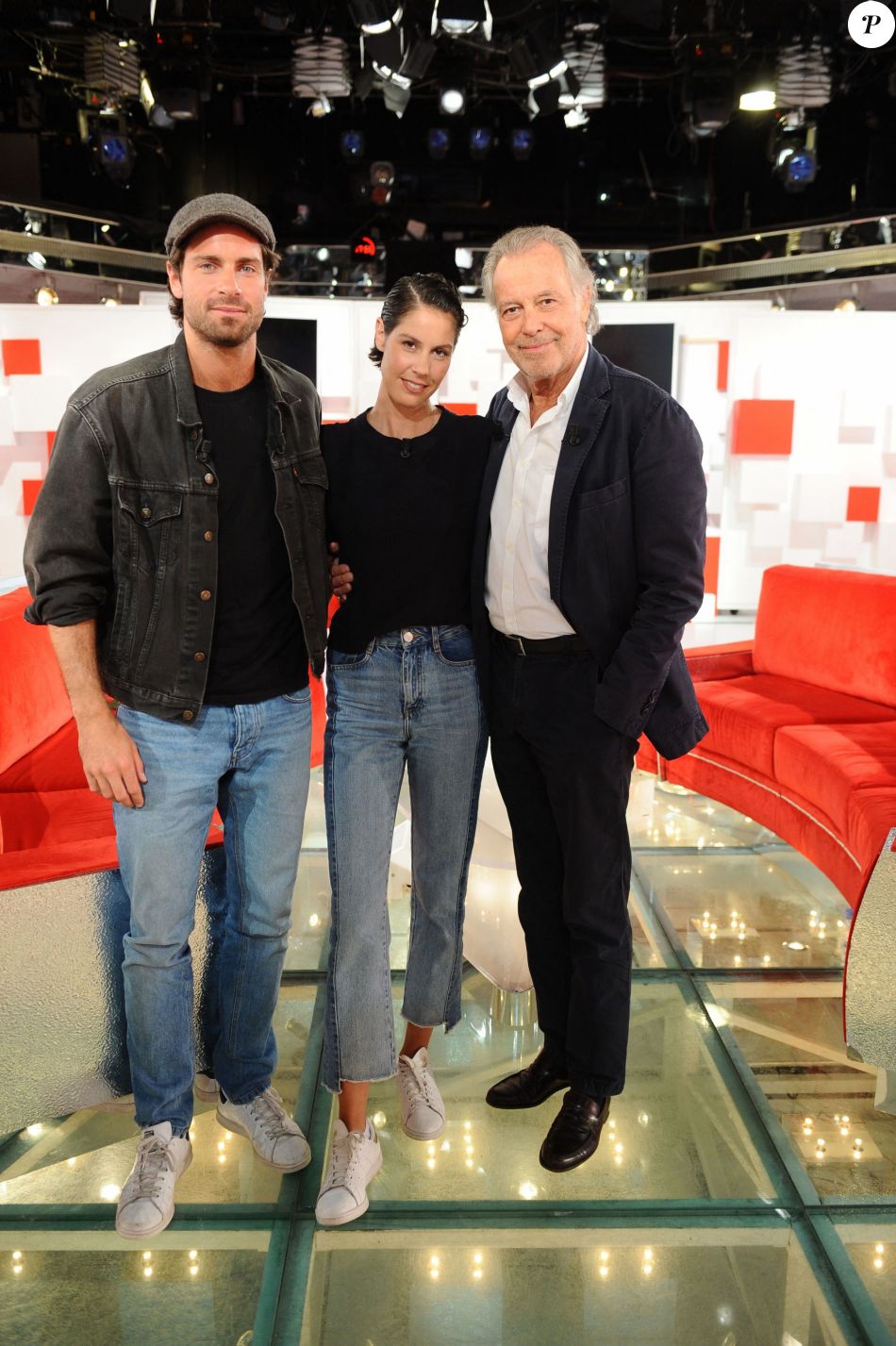 Exclusif - Michel Leeb avec ses enfants Tom et Fanny Leeb lors de l ...