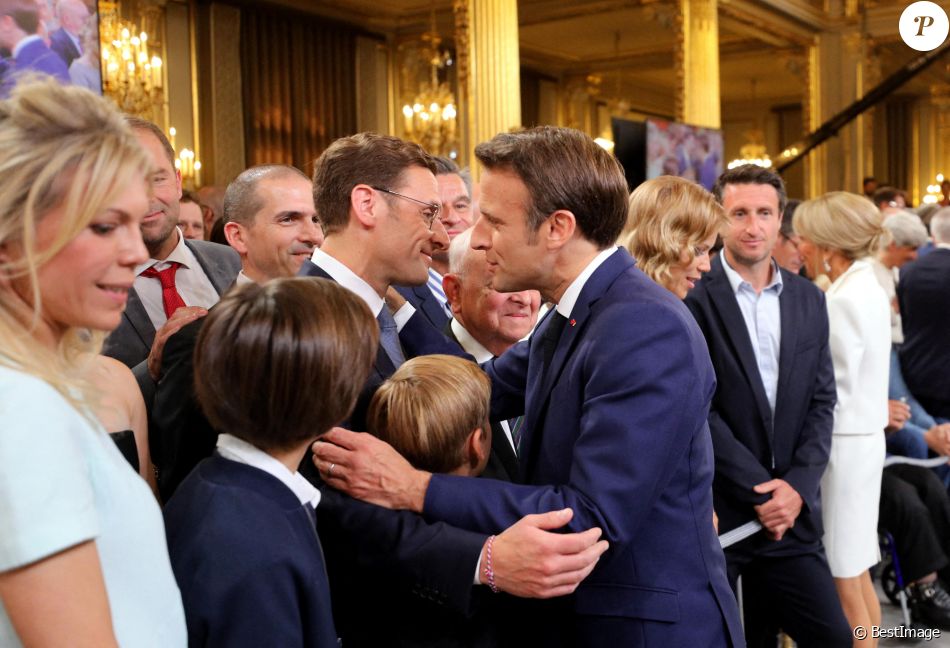 Laurence Auzière, Emmanuel Macron avec son frère Laurent Macron ...
