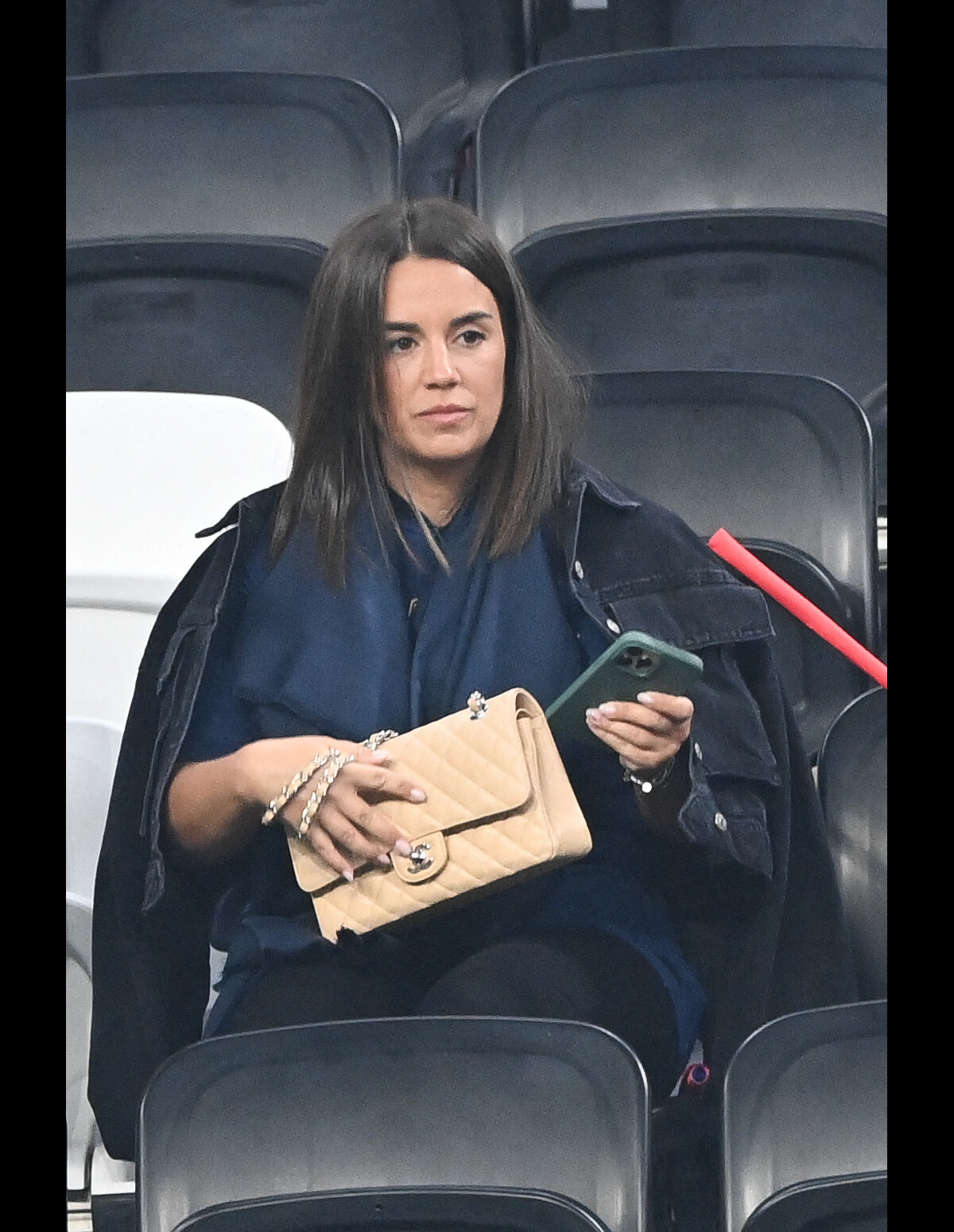 Photo : Erika Choperena ( femme de Antoine Griezmann) au match de football de quart de finale ...