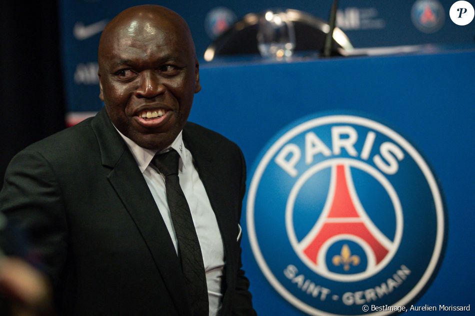 Wilfrid Mbappé (père de K.Mbappé) lors d'une conférence de presse suite ...