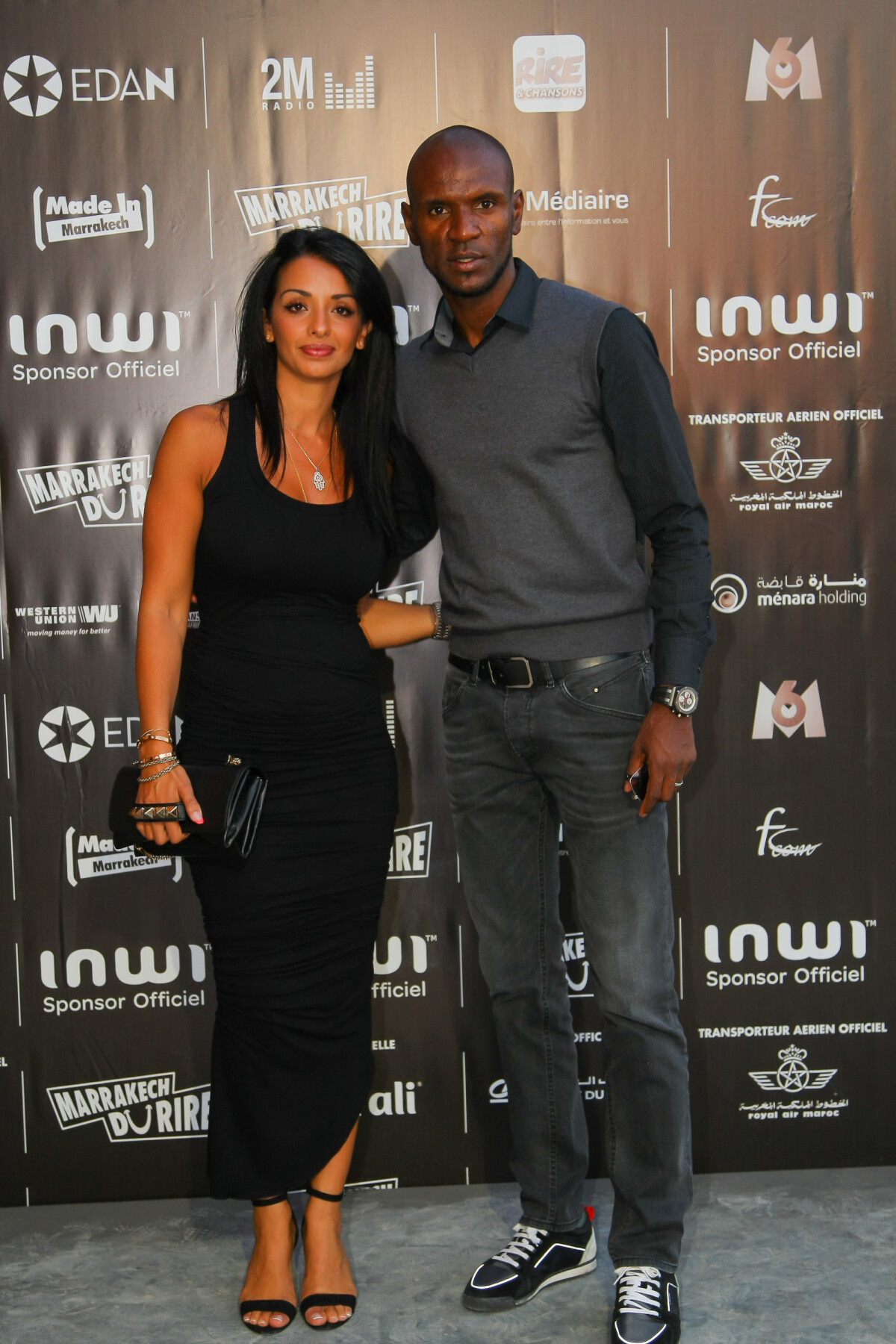 Photo : Eric Abidal et sa femme Hayet - Ouverture du Festival Marrakech ...
