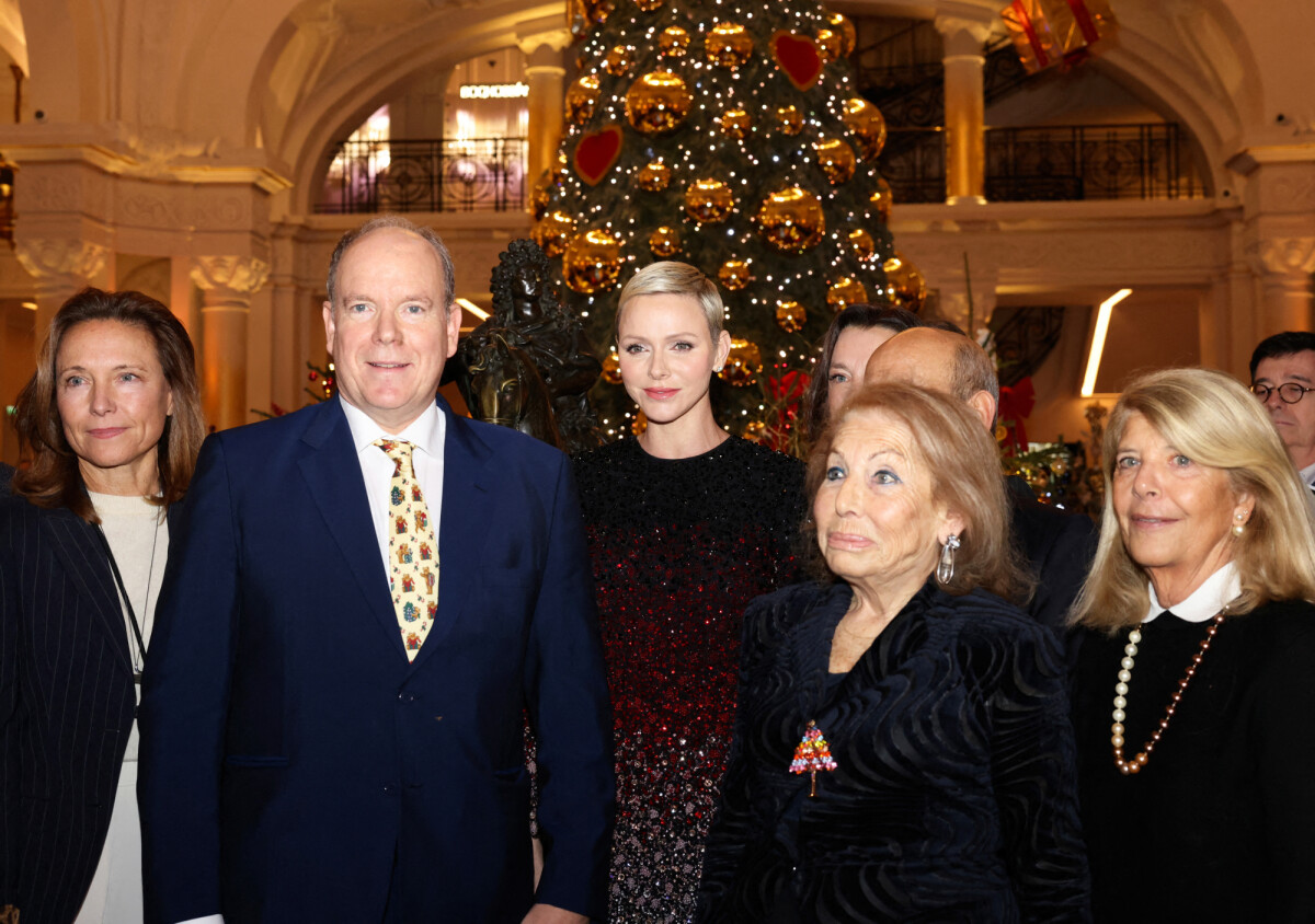 Photo : Exclusif - Le prince Albert II de Monaco, la princesse Charlene et Louisette Levy ...