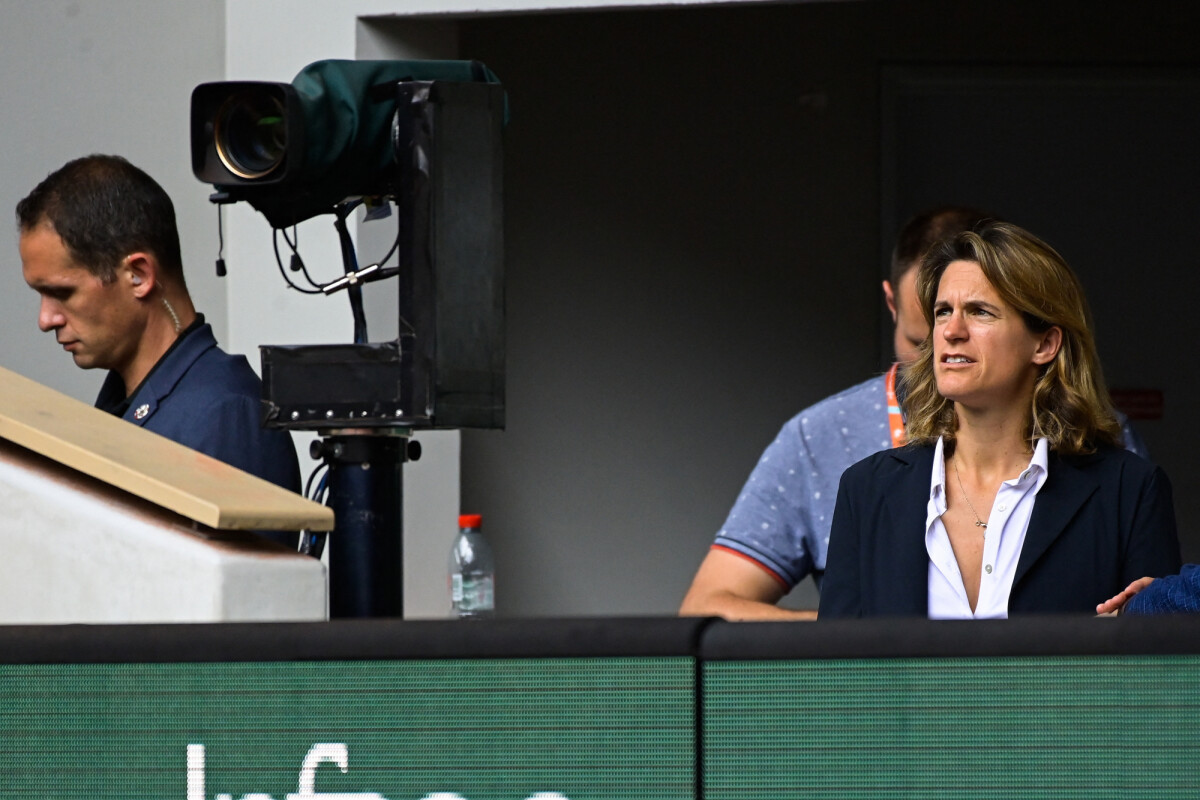 Photo : Amelie Mauresmo ( directrice roland garros ) lors de la finale ...
