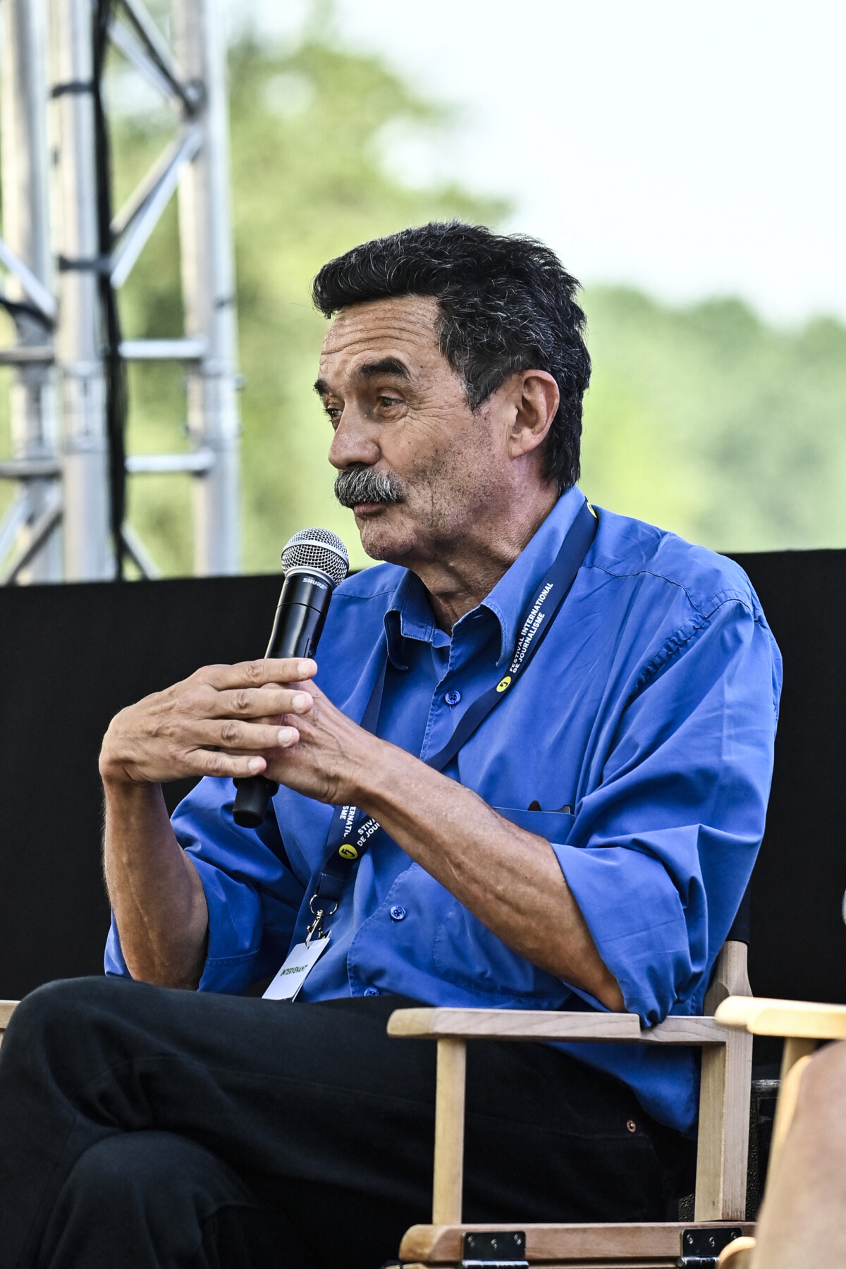 Photo : Edwy Plenel lors du festival International du Journalisme à ...