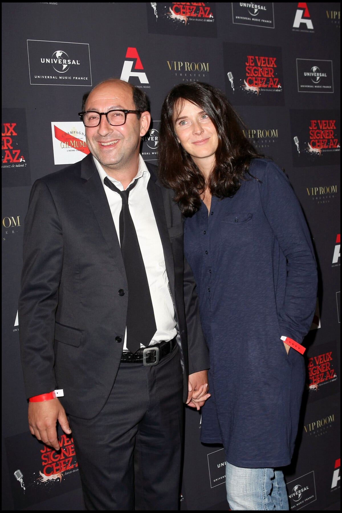 Photo : Kad Merad et sa femme Emmanuelle Cosso - Soirée AZ au VIP Room ...