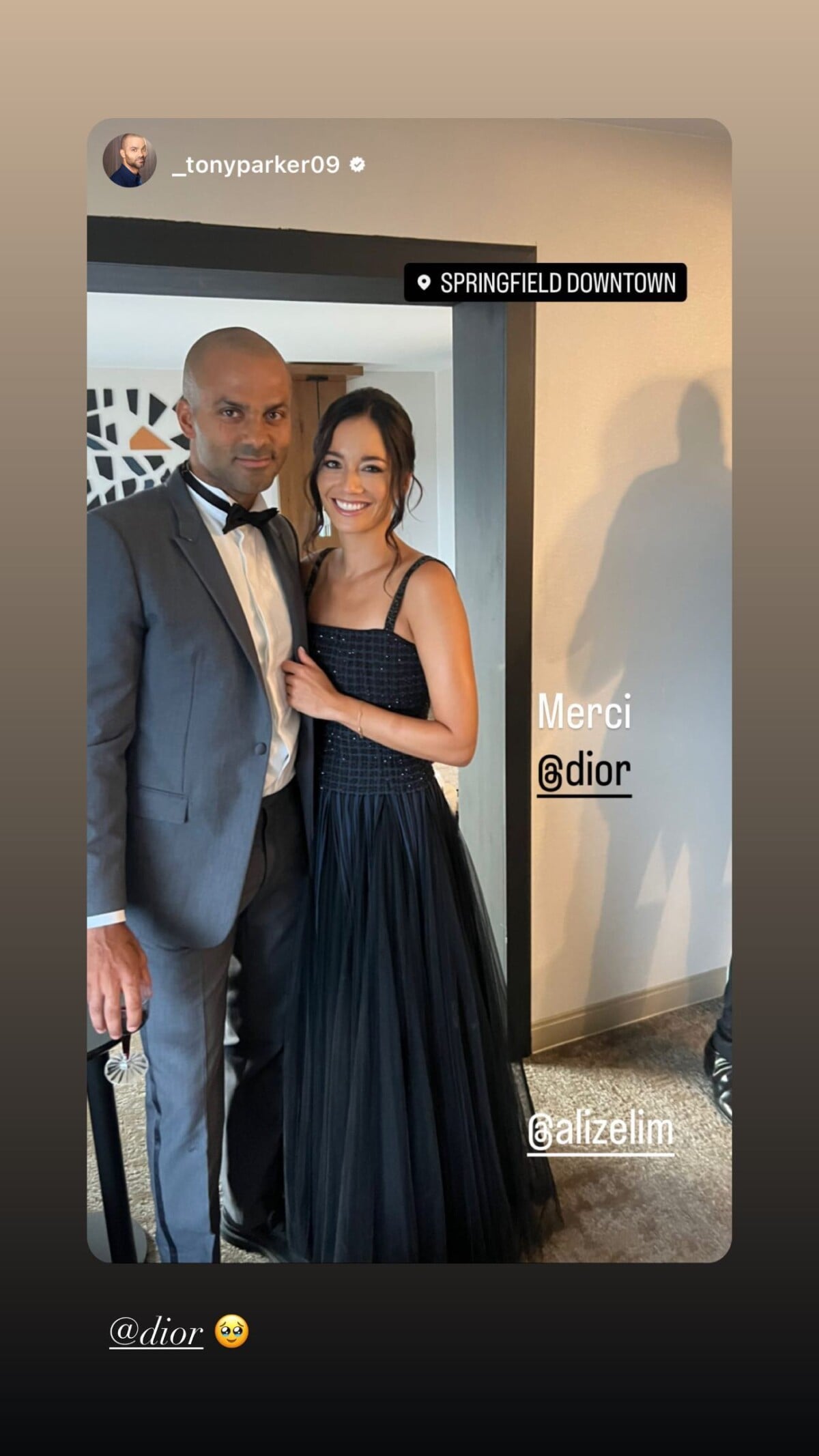 Photo : Tony Parker et Alizé Lim à la cérémonie du Hall of Fame, ce ...