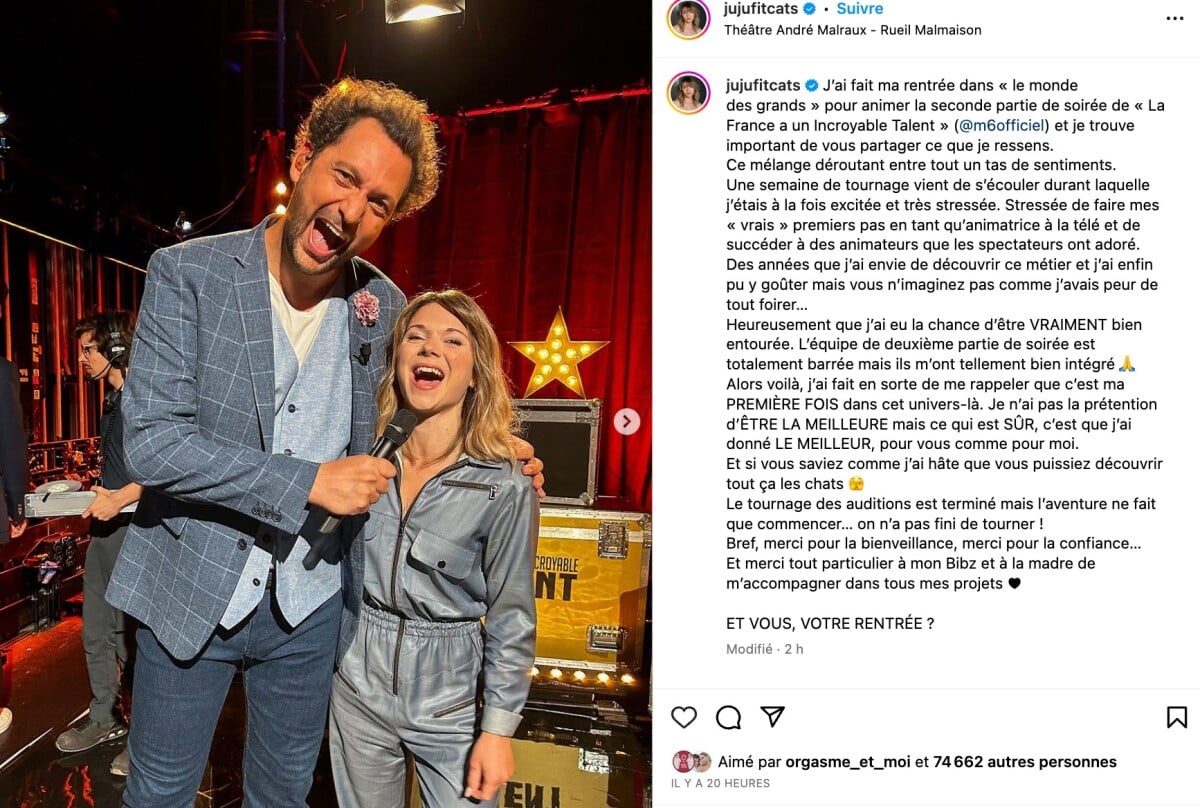 Photo Toutefois Juju Fitcats A Révélé Avoir été Plutôt Bien Entourée