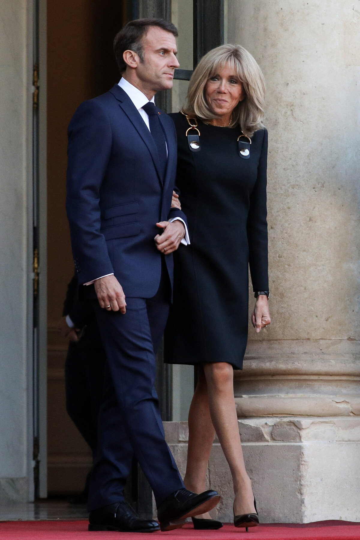 Photo : le président Emmanuel Macron et sa femme Brigitte Macron - Le président de la République ...