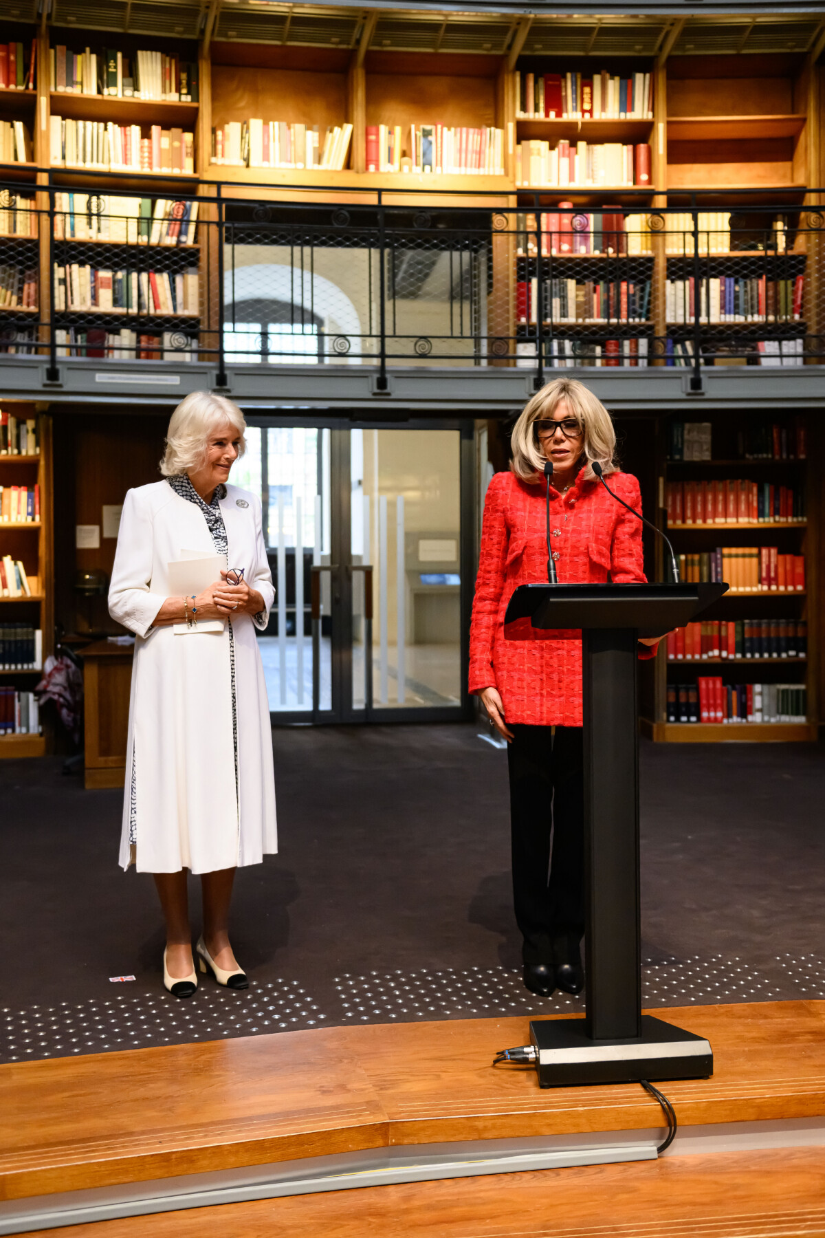 Photo : La Première Dame Brigitte Macron et Camilla Parker Bowles ...
